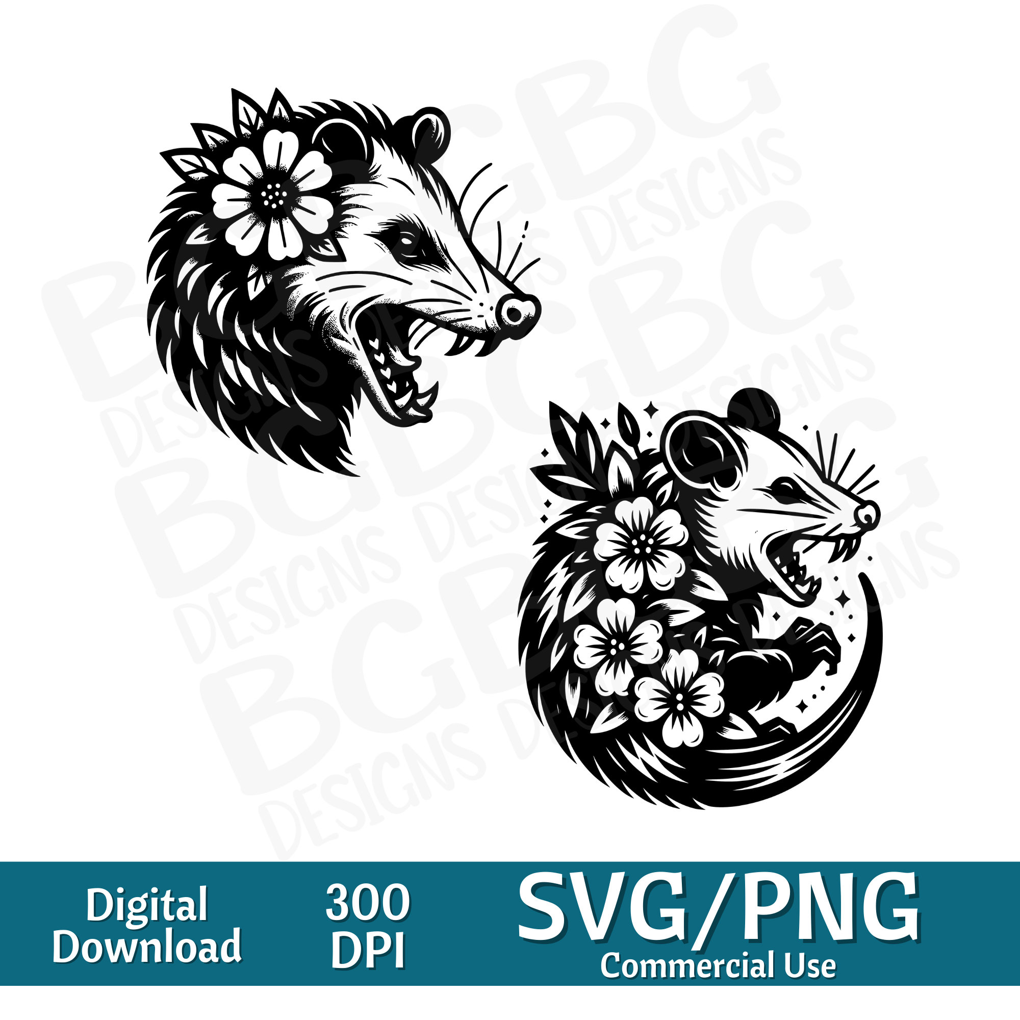 Opossum SVG Bundle, 11 Files, Opossum Head Svg, Opossum Clipart ...