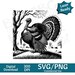 Turkey Strutting in Field SVG PNG, Turkey Silhouette, Laser Ready ...