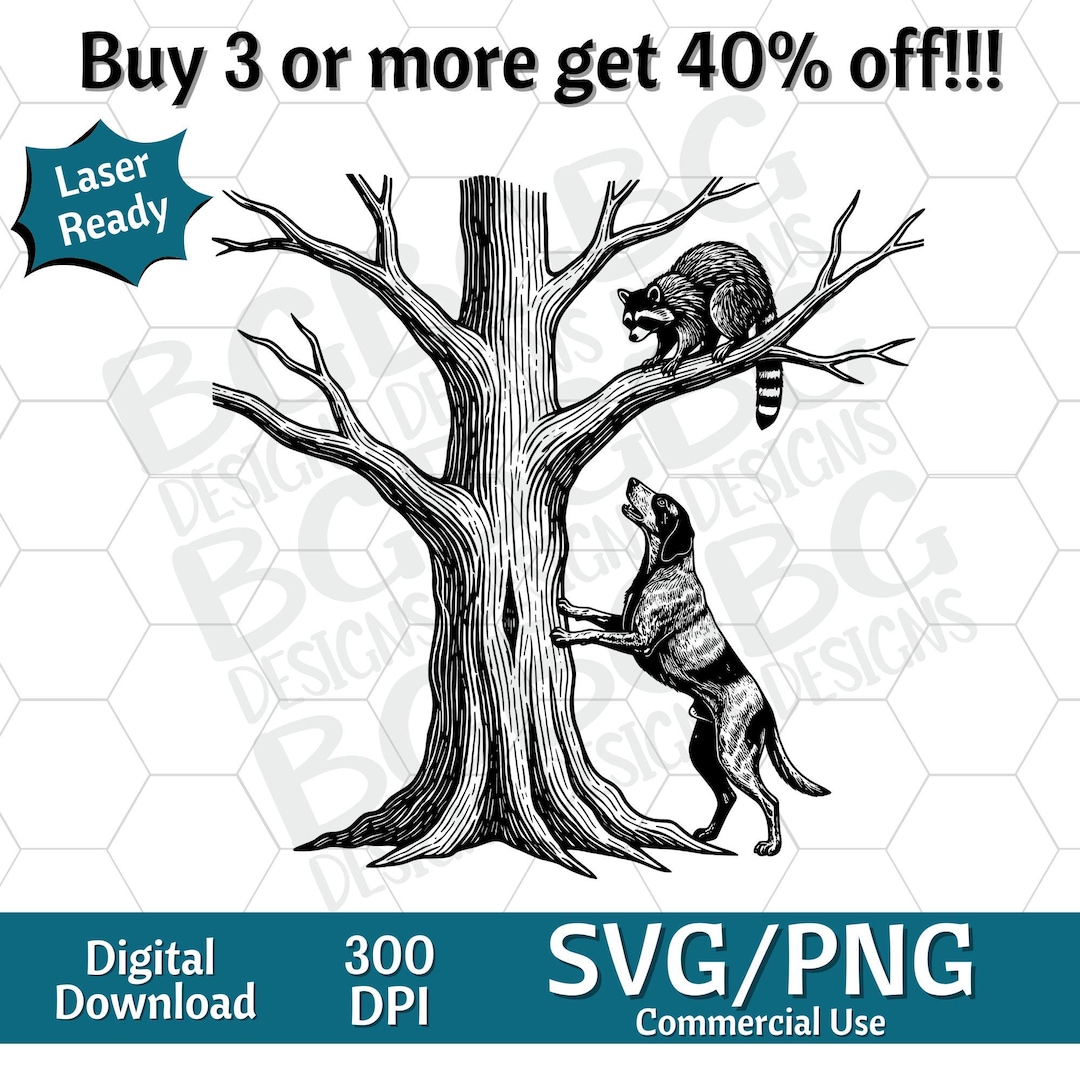 Bluetick Coonhound Treeing SVG PNG, Vector Graphic, Laser Engraver, Cnc ...