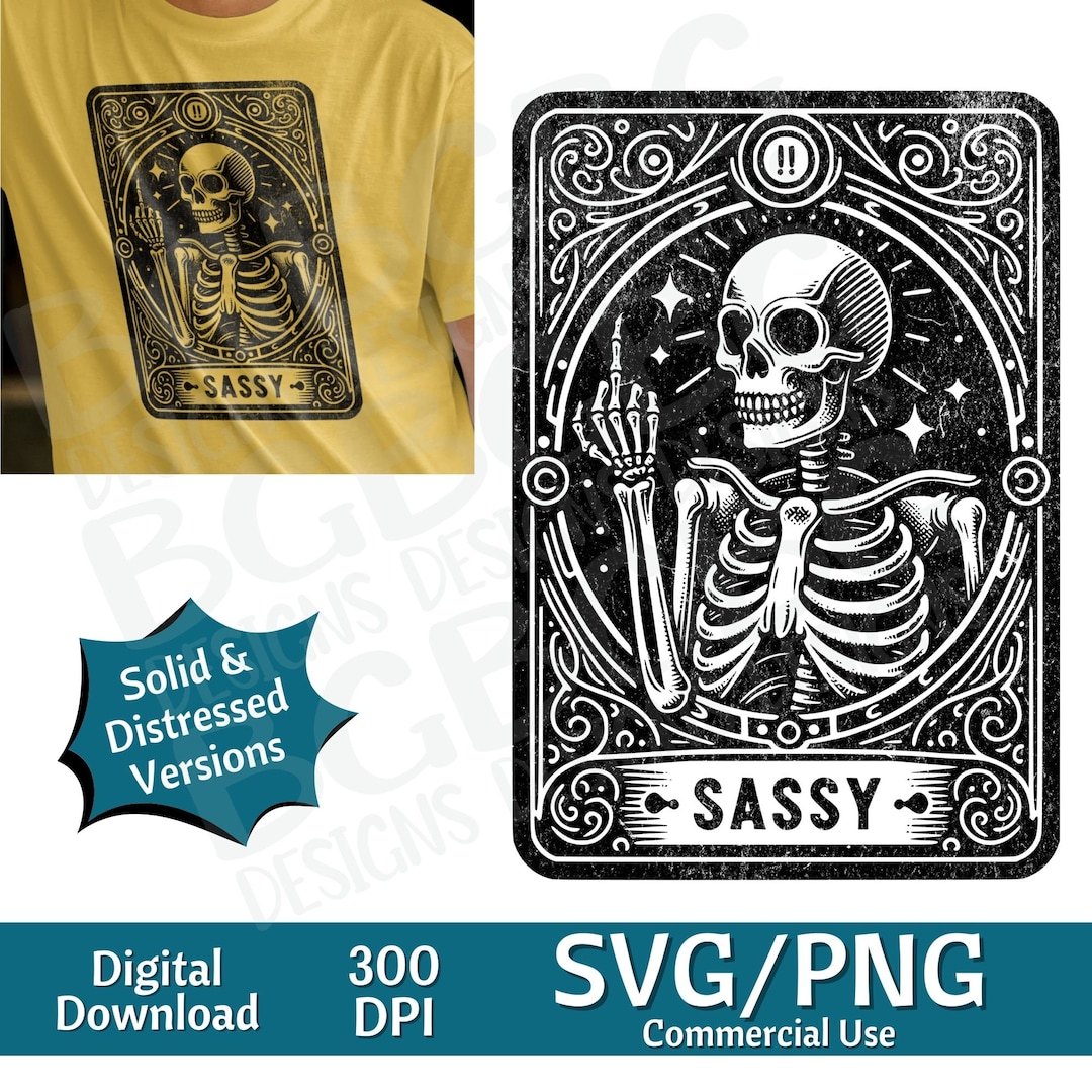 Sassy Tarot Card SVG PNG , Funny, Spiritual, Sublimation Design ...