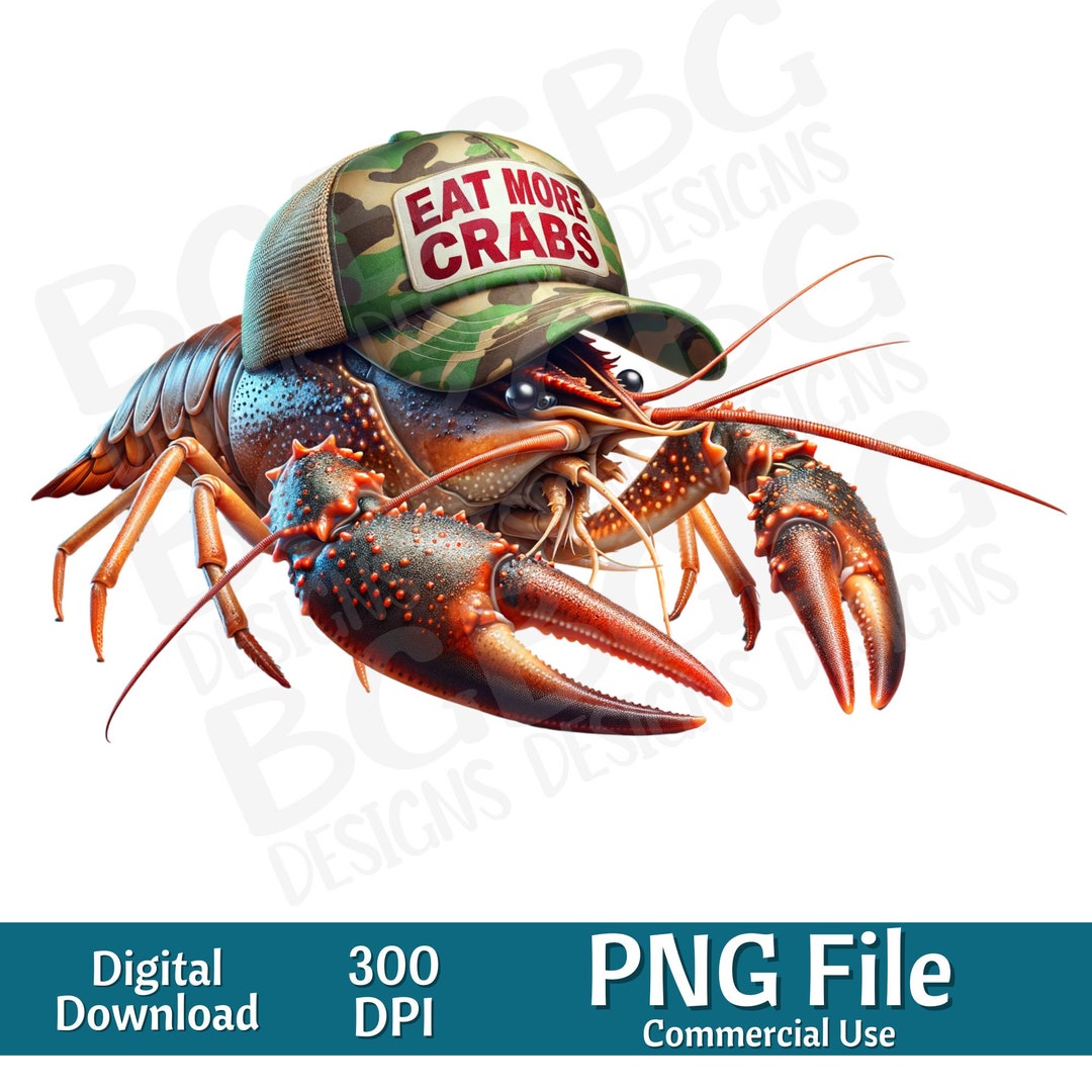 Crawfish Eat More Crabs PNG, Crawfish Sublimation, Bayou Clipart ...