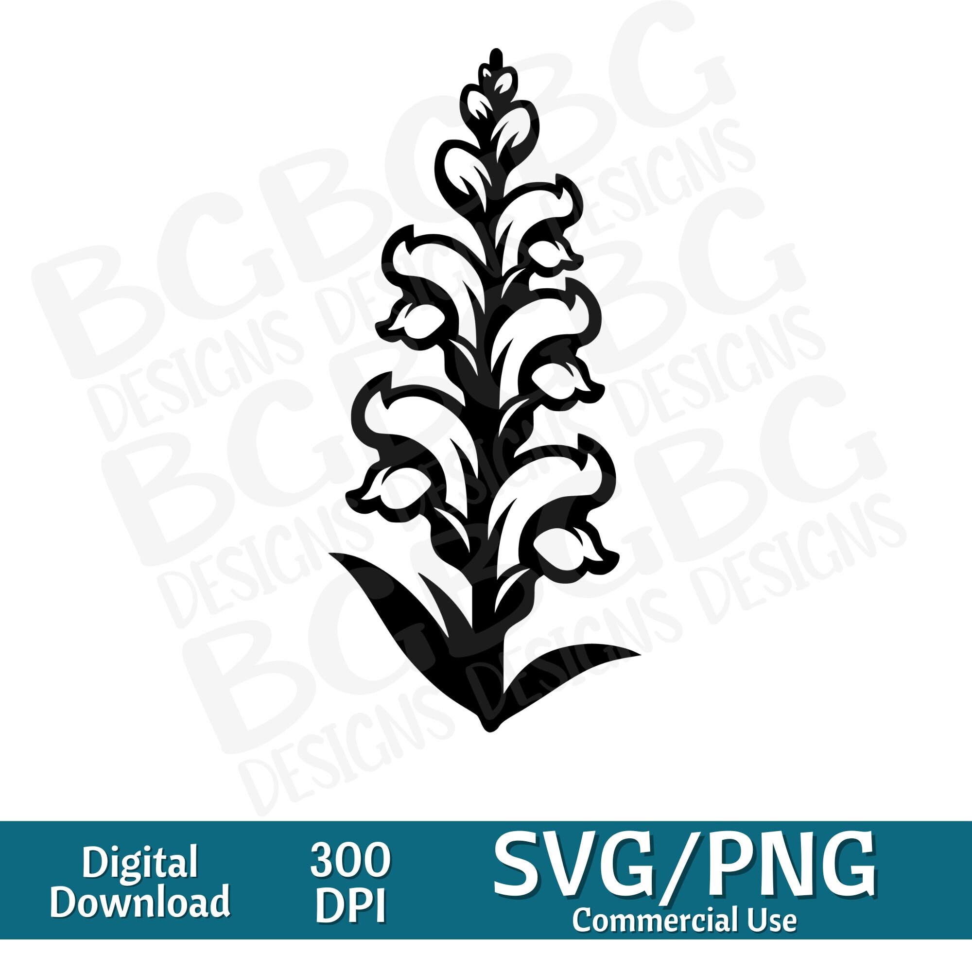 Snapdragon Flower SVG PNG, Cricut, Silhouette, Cameo, Instant Download ...