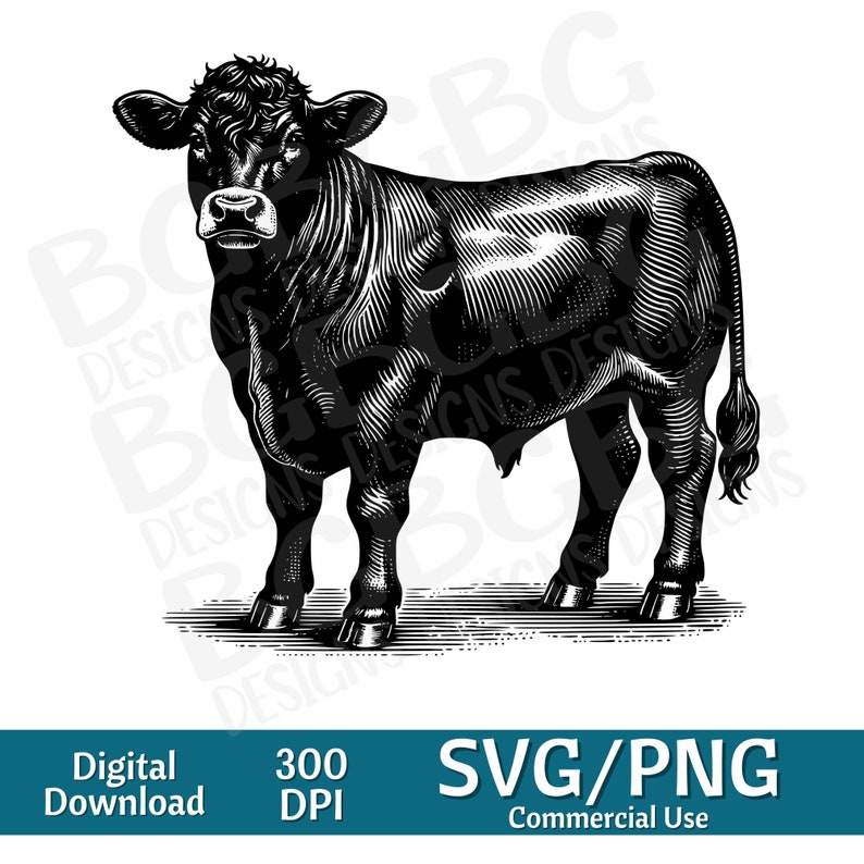 Black Angus SVG, Animal Clipart, Cute Animal, Farm, Vector Graphic ...