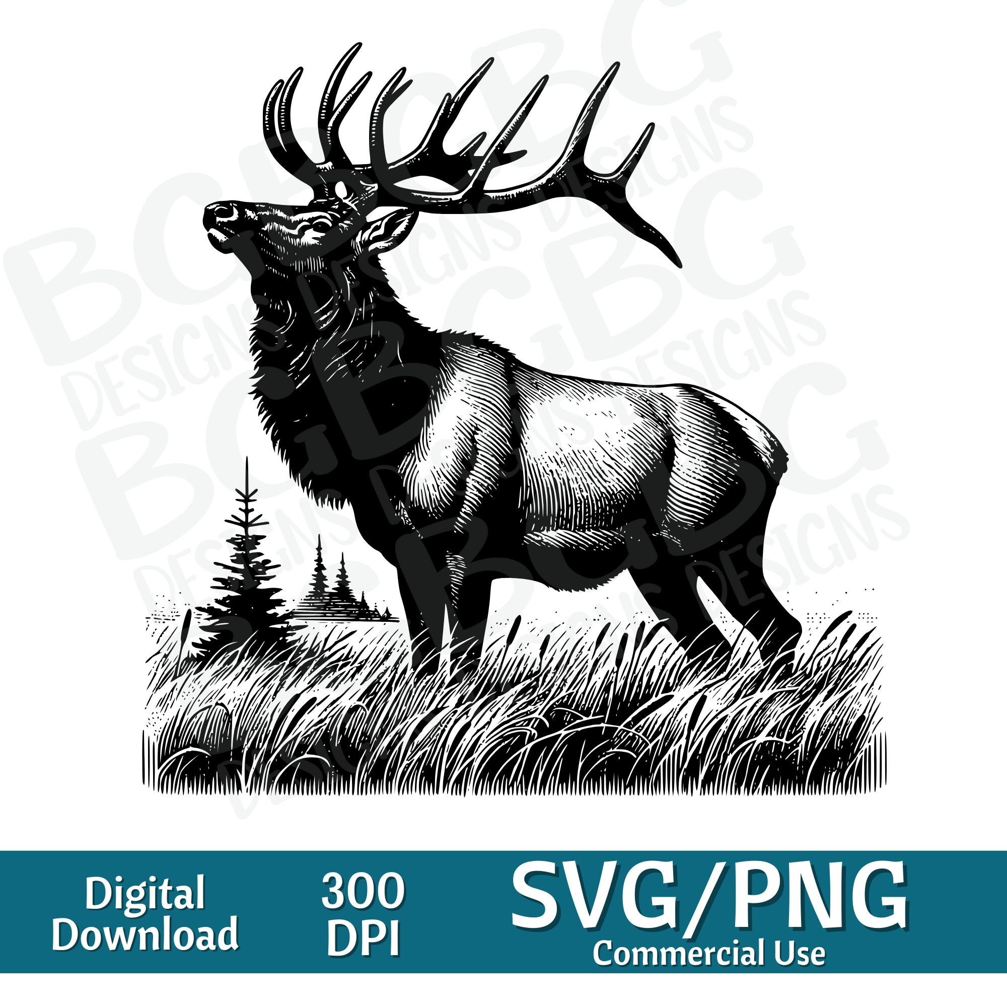 Elk SVG, Elk Clipart, Elk Svg, Hunting Svg, Deer Clipart, Big Rack Svg ...