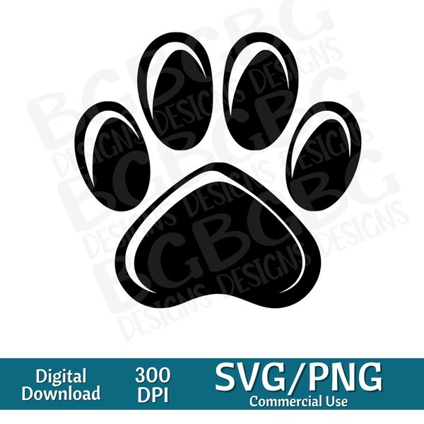 Paw Svg - Etsy