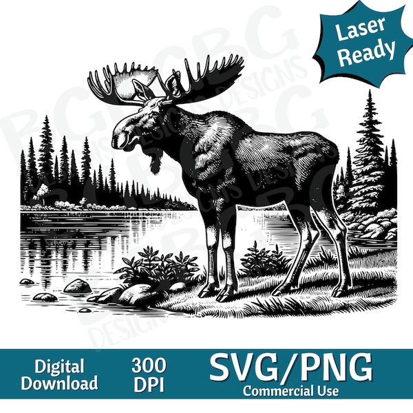Moose Svg - Etsy