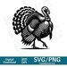 Strutting Wild Turkey, Turkey Silhouette, Thanksgiving, Svg, Png ...