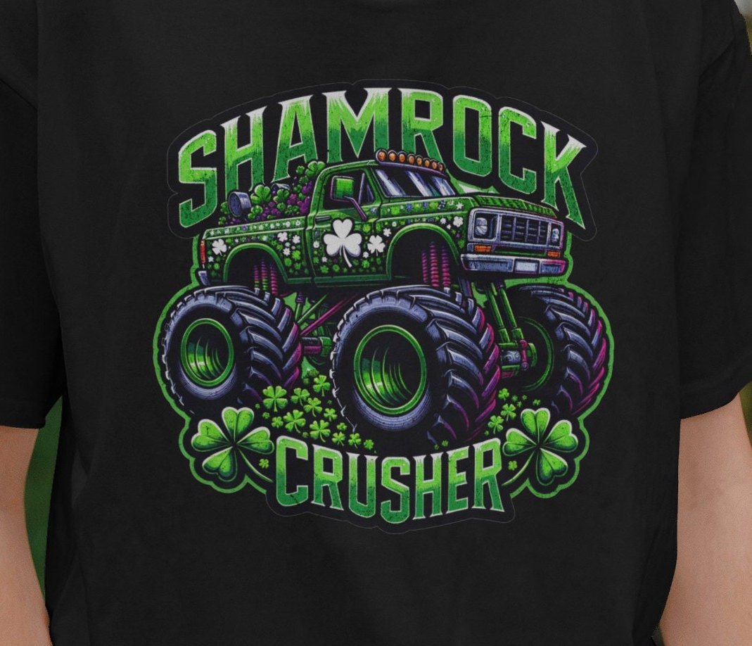 Shamrock Crusher Png, St. Patricks Day Png, St. Patrick's Truck Png ...