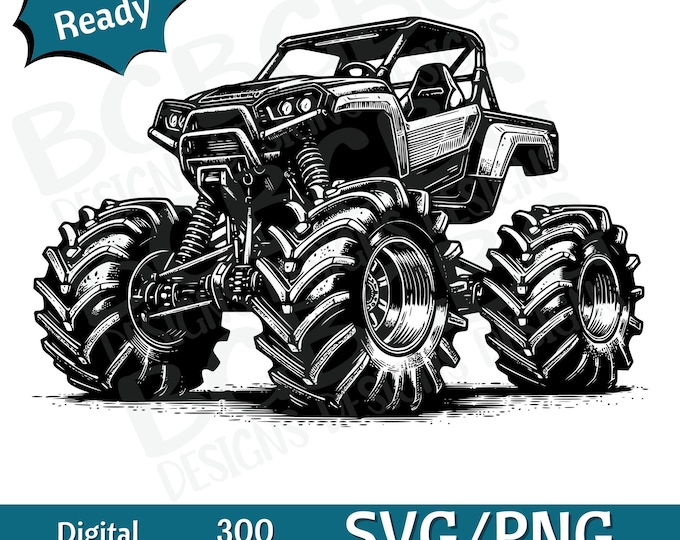 UTV Mudding SVG PNG: Quad Vector Graphic, Laser Cut File (digital ...