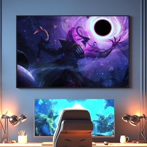 Dark Star Thresh Poster, Splash Art Print, League of Legends Poster ...