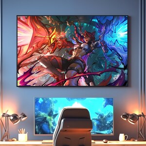 Soul Fighter Samira Poster, Splash Art Print, League of Legends Poster ...