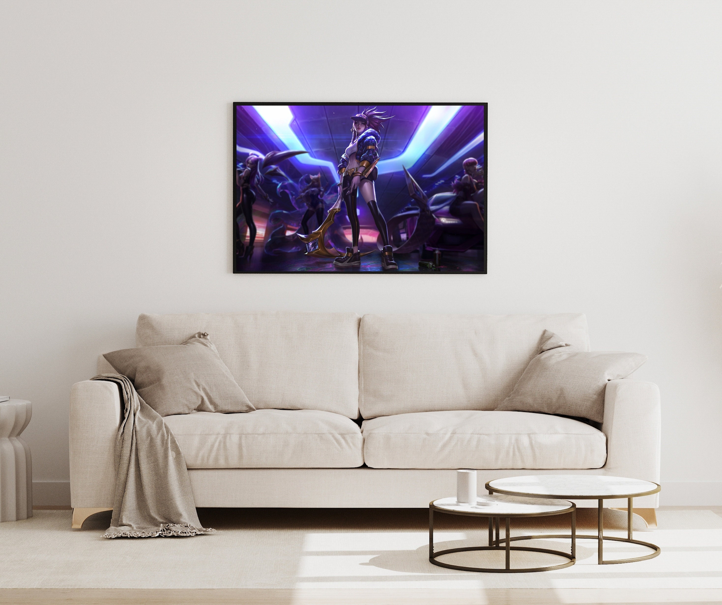 KDA Akali Splash Art Print, League of Legends Poster, Wall Decor Gift ...