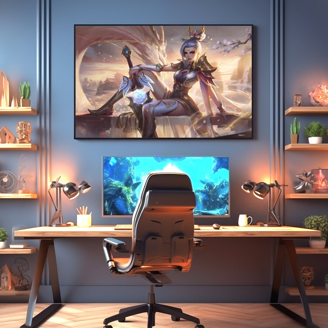 Prestige Valiant Sword Riven Poster, Splash Art Print, League of ...