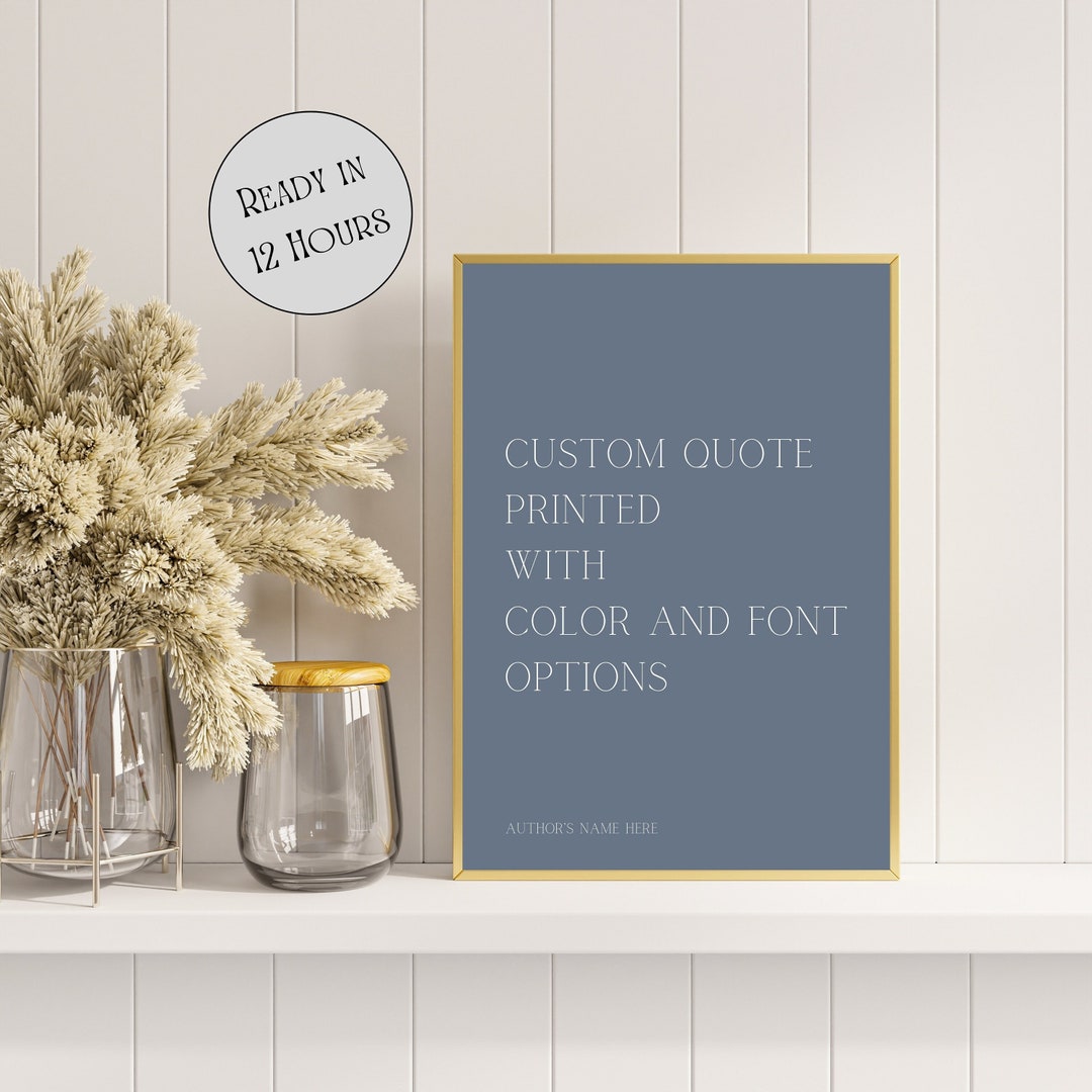 Custom Quote Print, Personalized Quote Print, Customized Typography ...