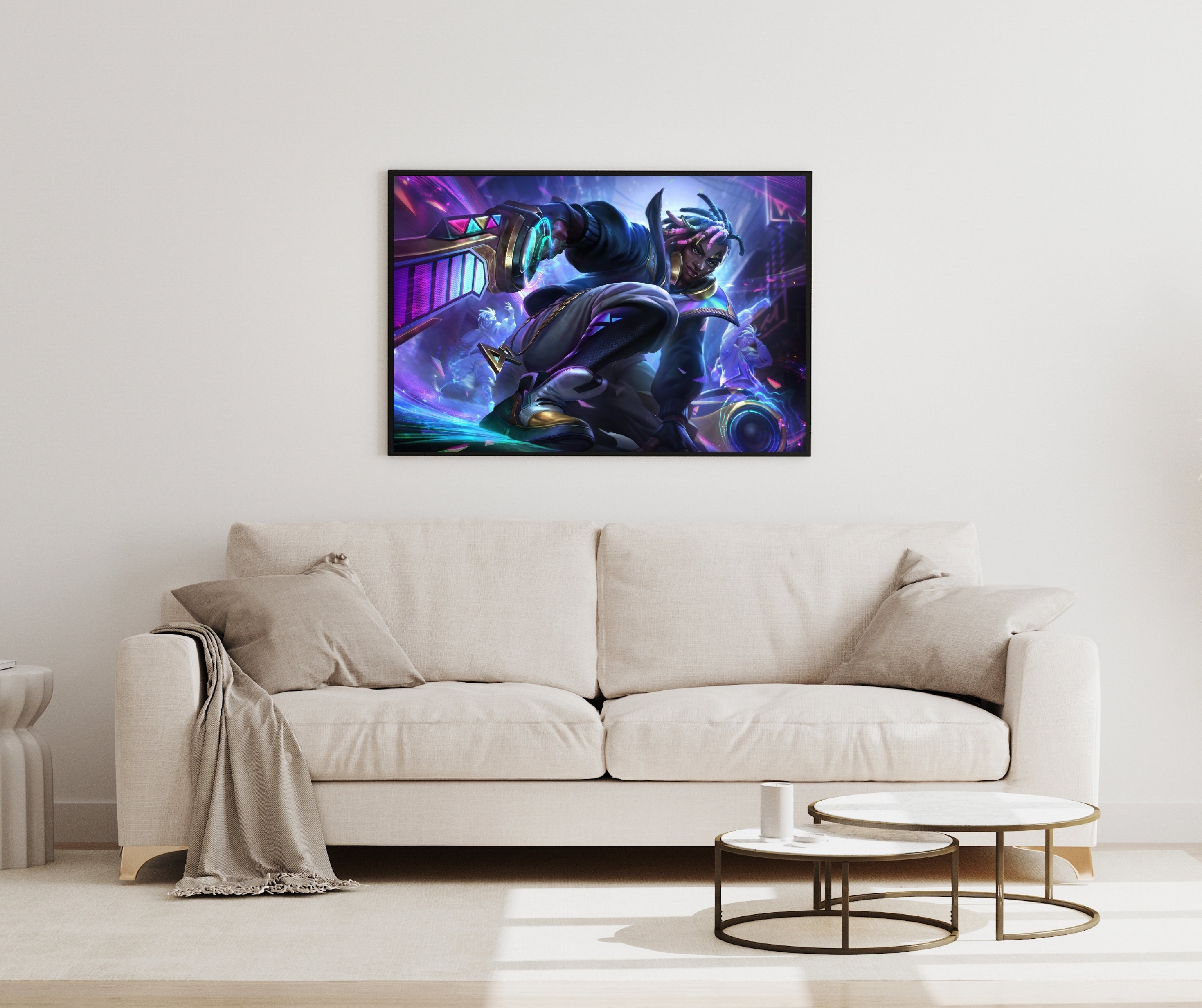 Breakout True Damage Ekko Splash Art Print, League of Legends Poster ...