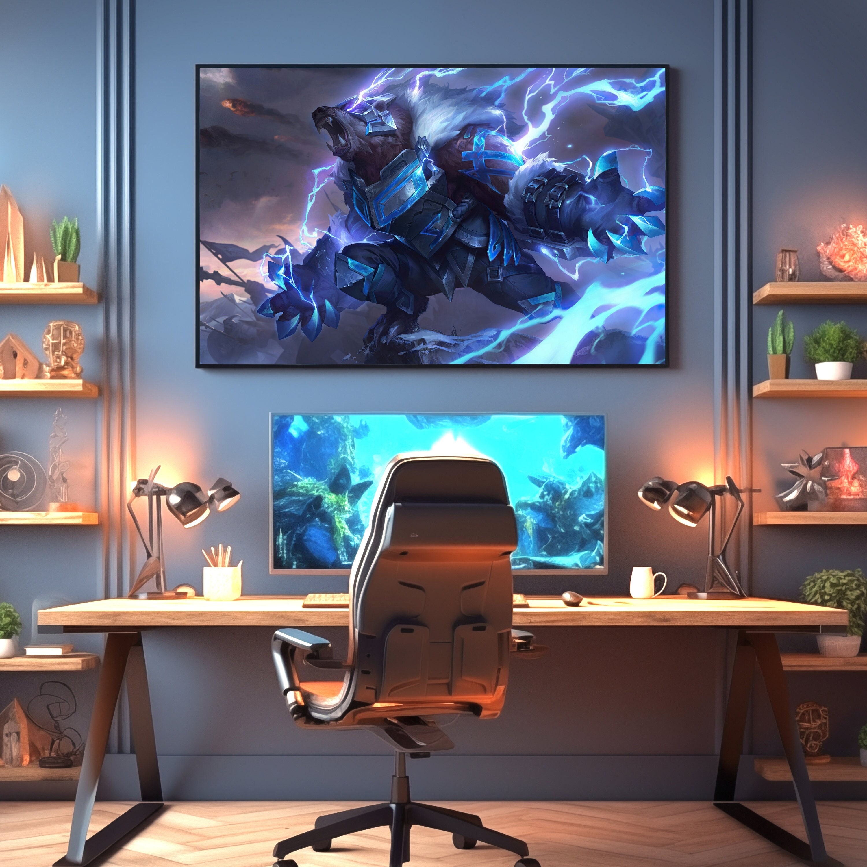 Runeguard Volibear Poster, Splash Art Print, League of Legends Poster ...