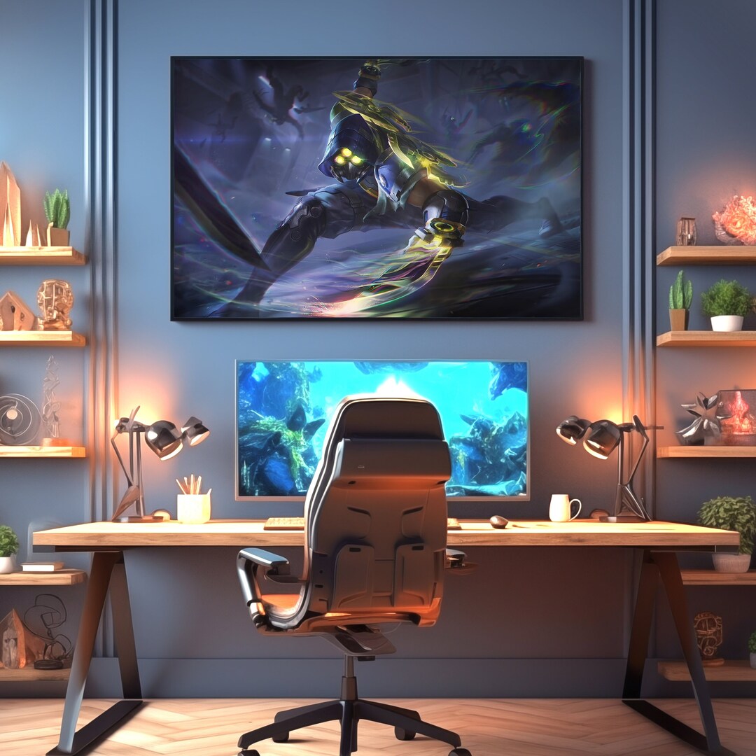 Psyops Zed Poster, Splash Art Print, League of Legends Poster, Design ...