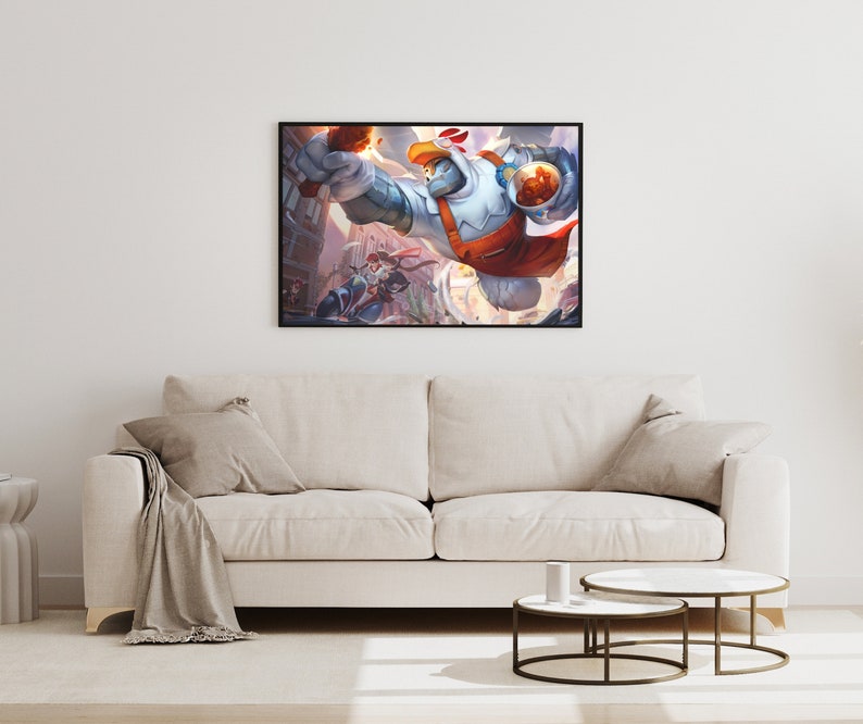 Birdio Galio Poster Splash Art Print League of Legends - Etsy