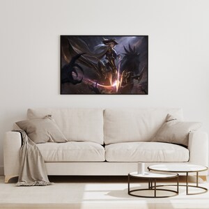 High Noon Ashe Splash Art Print, League of Legends Poster, Wall Decor ...