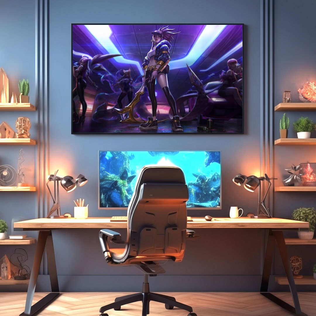 KDA Akali Splash Art Print, League of Legends Poster, Wall Decor Gift ...