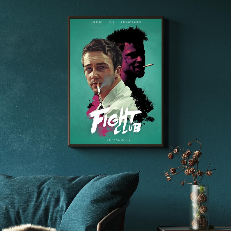 Fight Club Posters, Wall Decor Gifts, Wall Design Poster for Movie ...