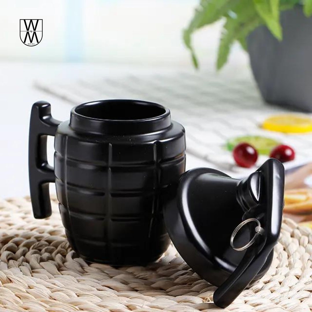 Handmade Grenade Mug, Hand Grenade Design Coffee Cup, 3D Ceramic ...
