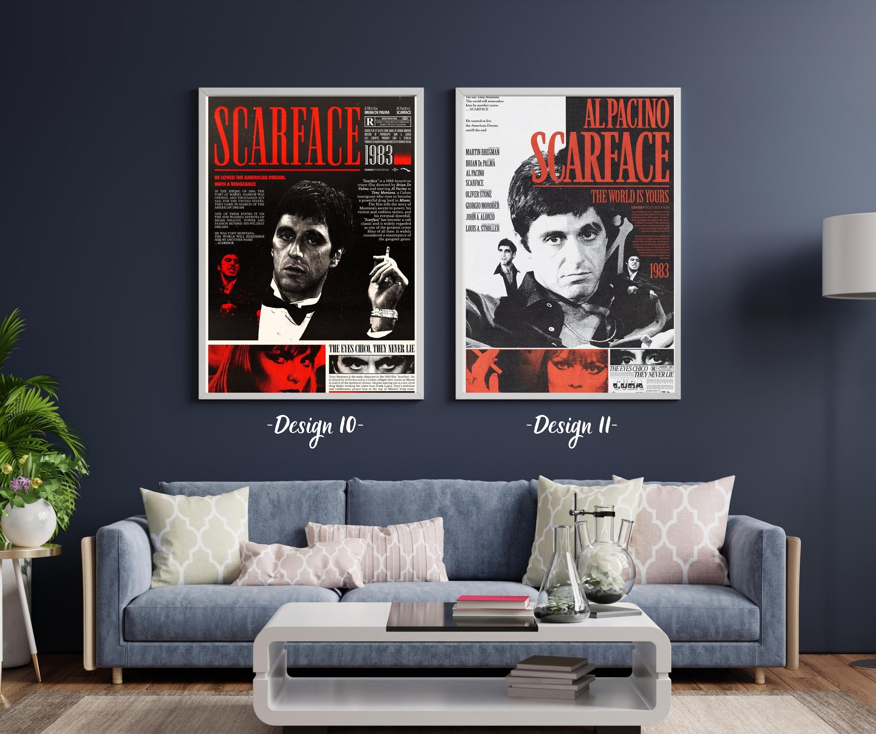 Scarface Posters, Wall Decor Gifts, Wall Design Poster for Movie Lovers ...