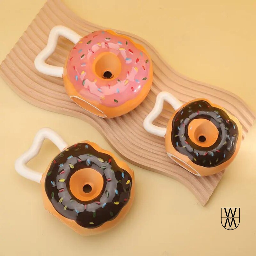 Handmade Donut Mug, Doughnut Design Coffee Cup, 3D Ceramic Cute Mug ...