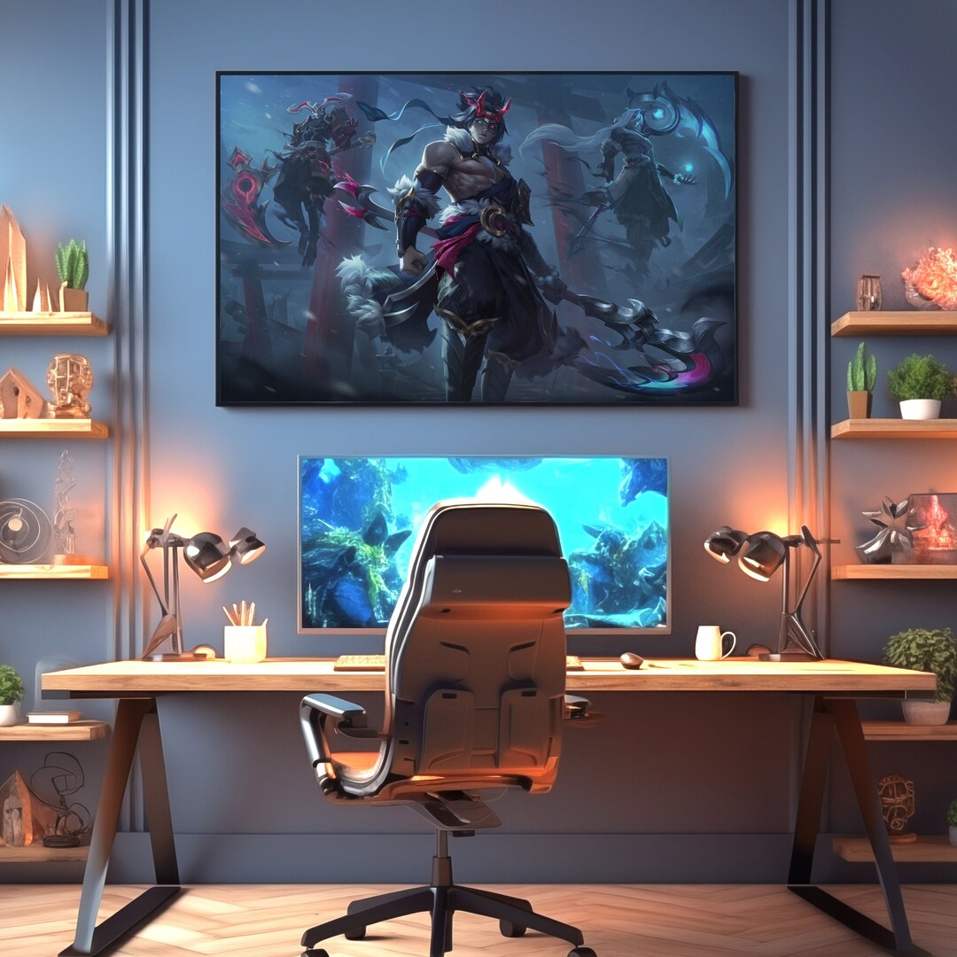 Snow Moon Kayn Poster, Splash Art Print, League of Legends Poster ...