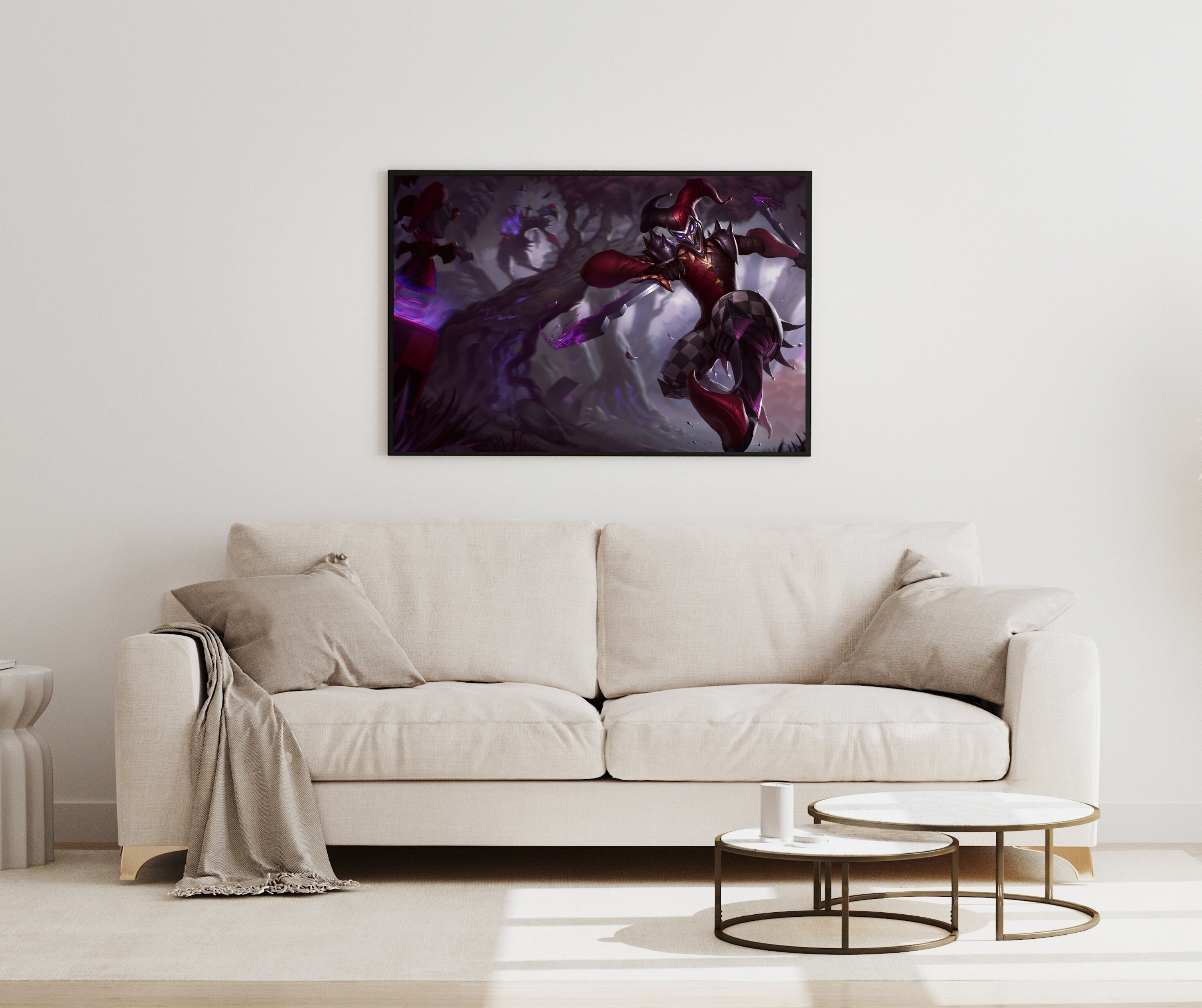 Shaco Poster, Splash Art Print, League of Legends Poster, Design Poster ...