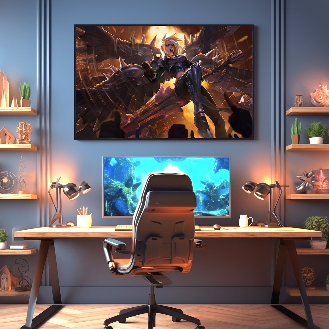 Pentakill Kayle Poster, Splash Art Print, League of Legends Poster ...