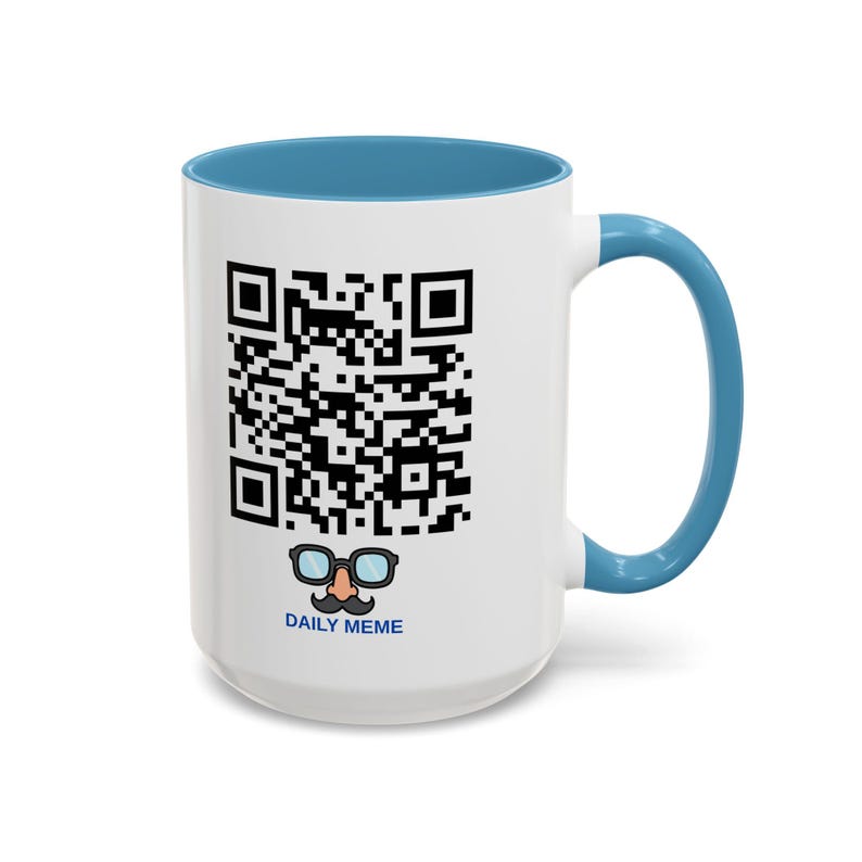 Daily Meme QR Code Mug | Fun Novelty Gift - Etsy