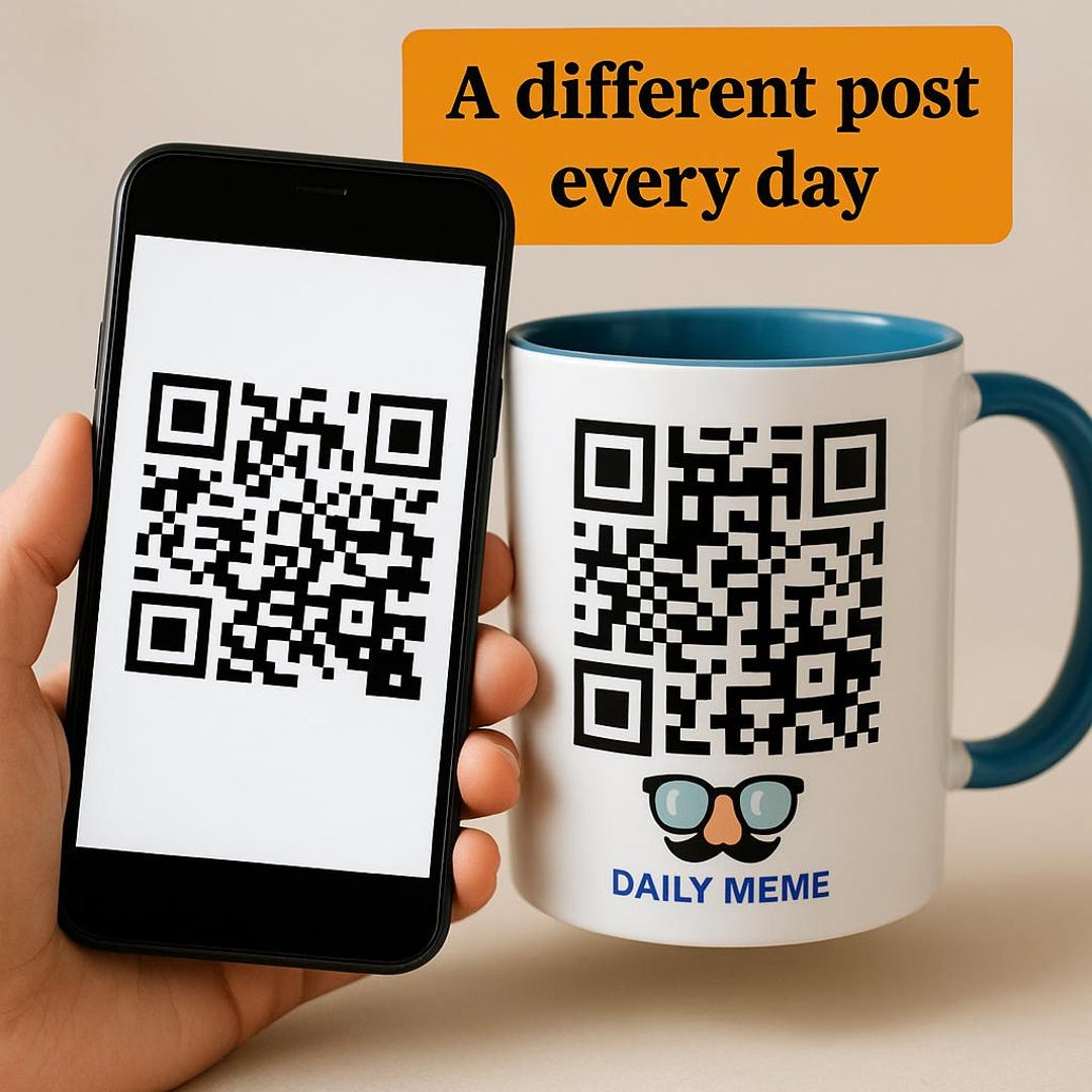 Funny QR Code Mug Canada | Scan for Daily Meme & Joke | Hilarious ...