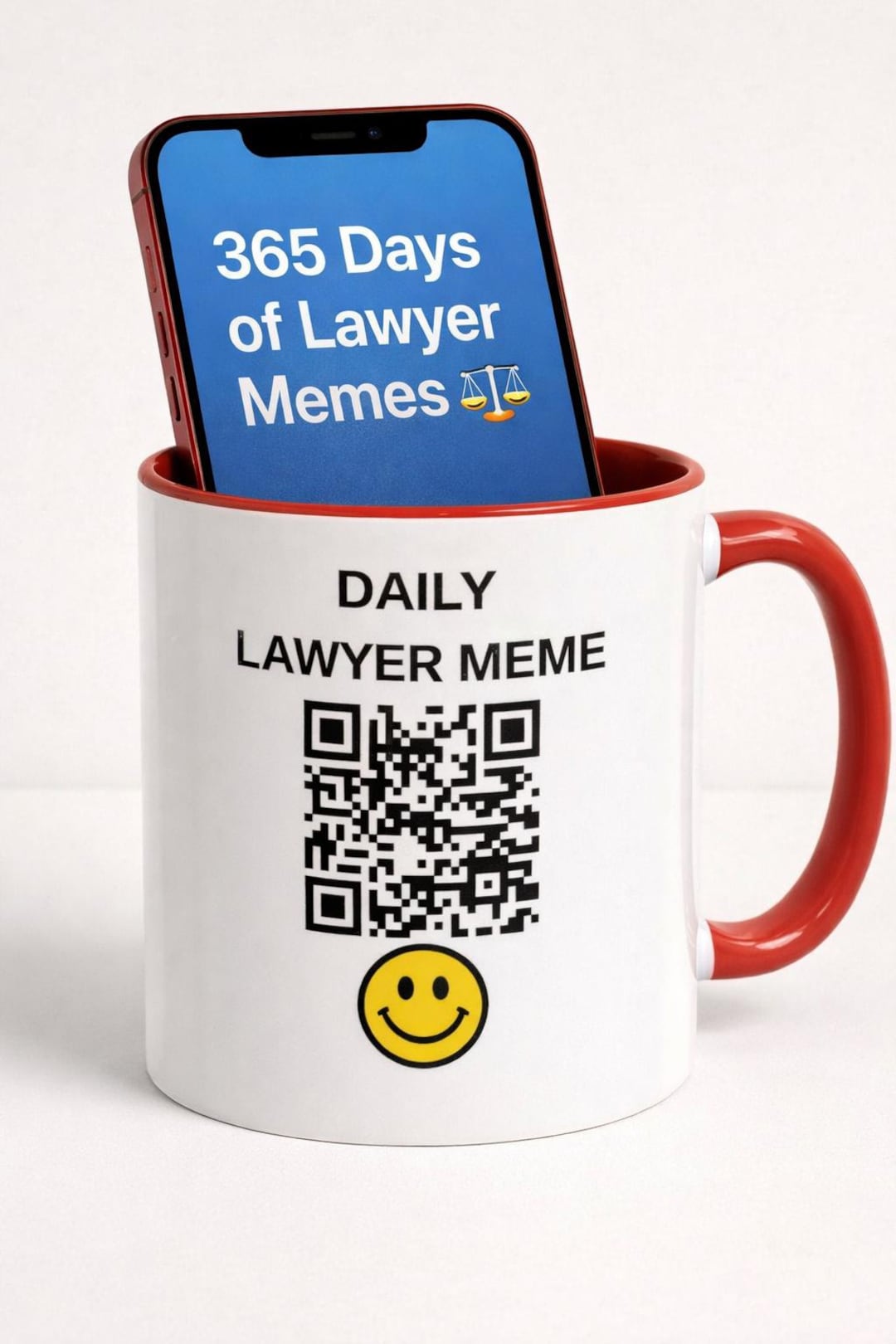 Funny Lawyer Meme Mug | QR Code Smiley Accent Coffee Mug - Etsy