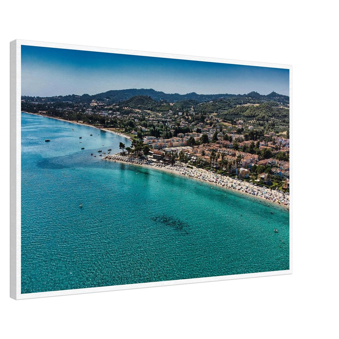 Chalkidiki Golden Beach Aerial Wall Art Print Wall Hanging Canvas ...