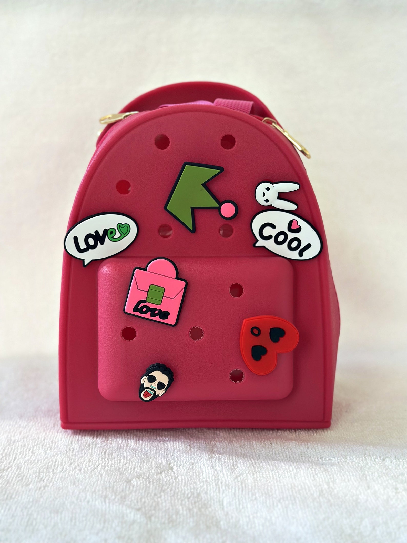 Kids Mini Croc Style Backpack Croc Style Backpack With Charms ...
