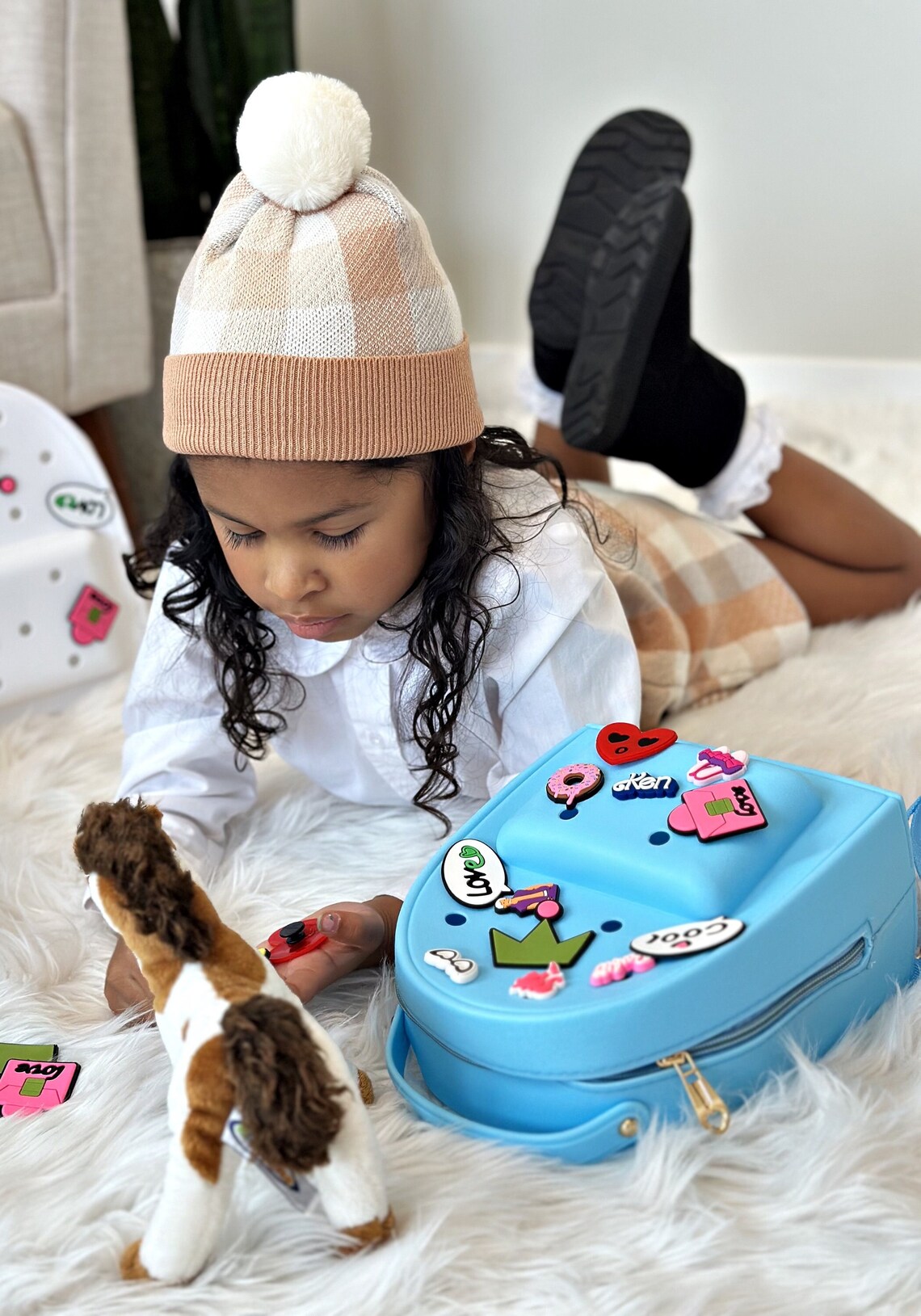 Kids Mini Croc Style Backpack Croc Style Backpack With Charms ...