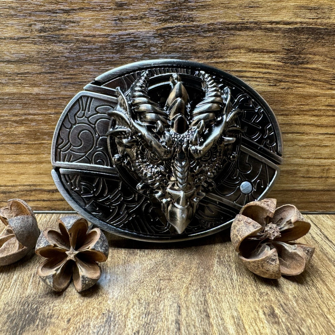 Smaug Knife Belt Buckle,self Defense Belt,forged Stainless Steel, Gift ...