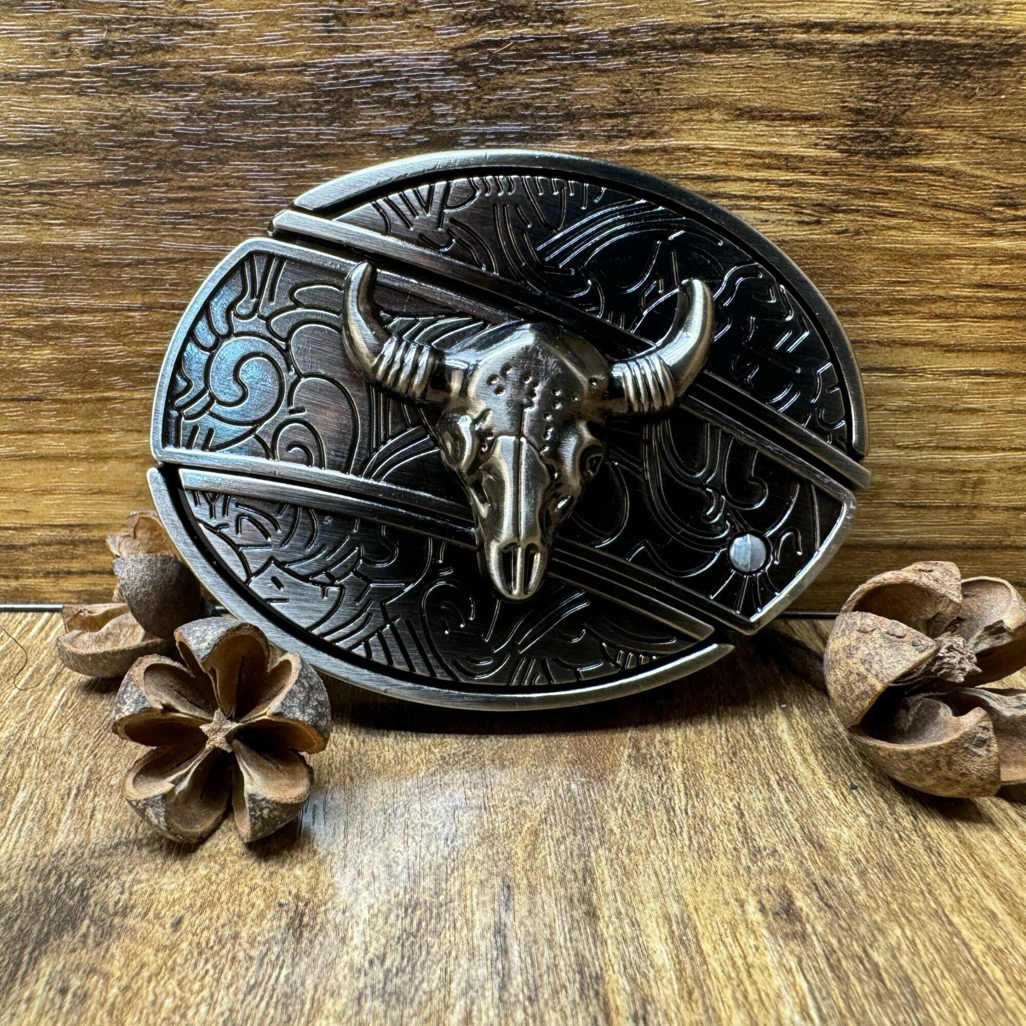 Longhorn Knife Belt Buckle,self Defense Belt,forged Stainless Steel ...