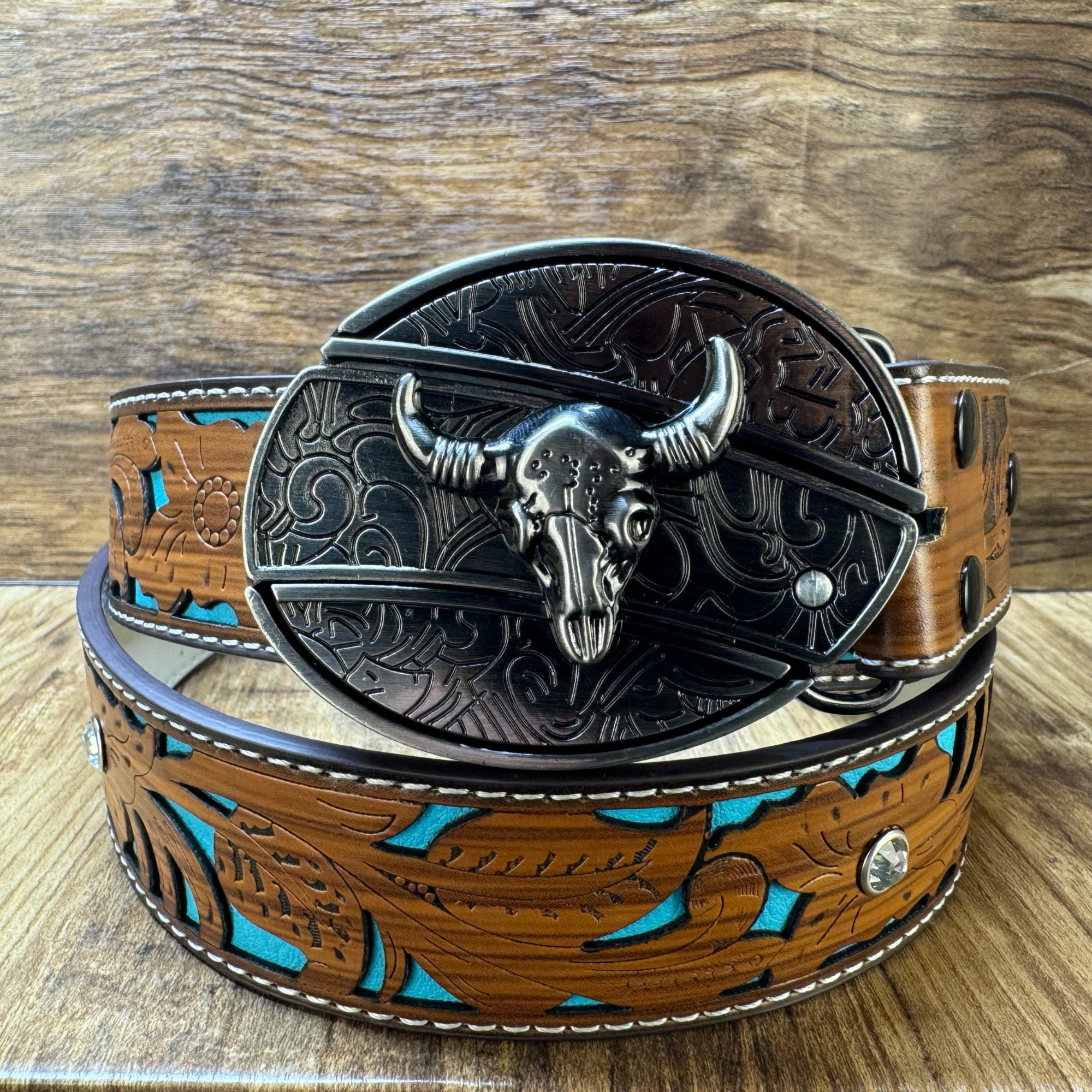 Longhorn Knife Belt Buckle,self Defense Belt,forged Stainless Steel ...