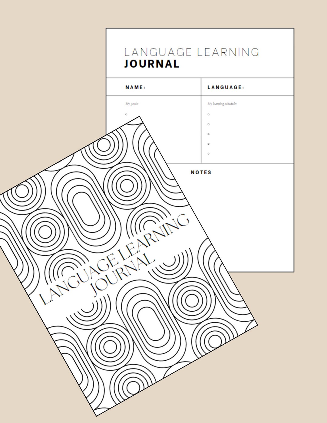 Printable Language Learning Journal for Effective Study | Track Goals ...