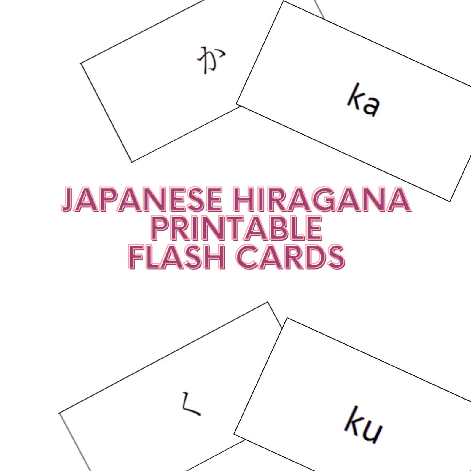 Learn Japanese With Ease: Hiragana Flashcards - Printable, Easy-to-use ...