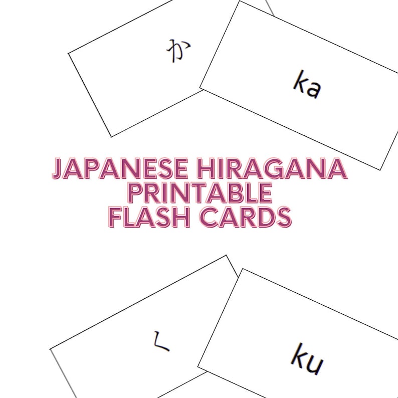 Learn Japanese With Ease: Hiragana Flashcards - Printable, Easy-to-use Digital Flash Cards for ...
