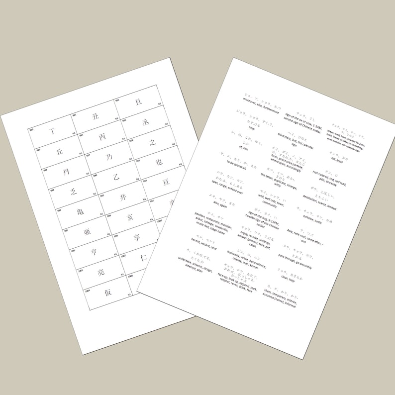 N1 Level Japanese Kanji Printable Flash Cards - Master Advanced Kanji ...