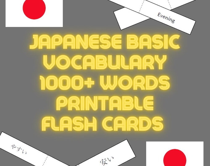 Japanese Flash Card, Learn Japanese, Favorites Bundle, Japan Vocabulary ...