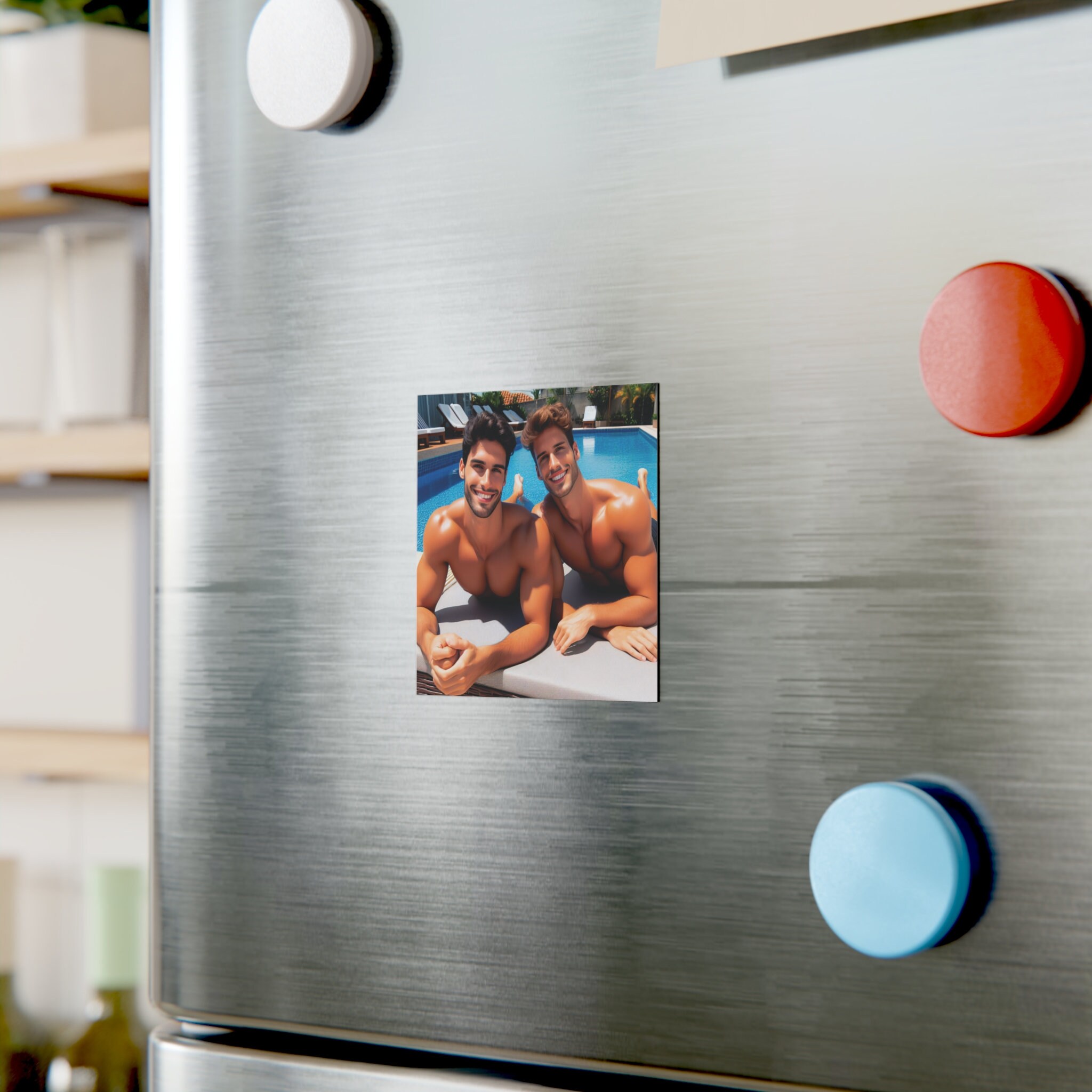 Square Magnet Sunbathing in Rio - Etsy