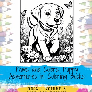 30 Labrador Puppy Coloring Pages: Paws and Colors, Puppy Adventures in ...