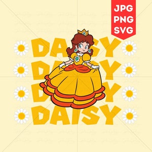 Princess Daisy Svg Png , Super Mario Princess Png , Super Mario Svg ...