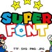 Super Font, Colorful Super Mario Font Bundle, Mario Bros Bundle SVG ...