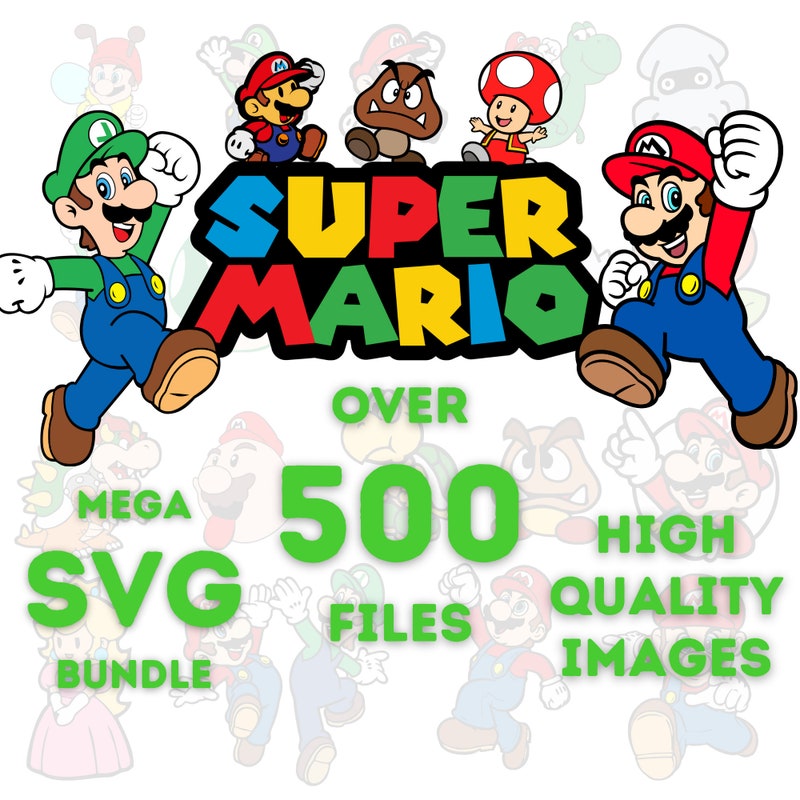 Mario Svg - Etsy